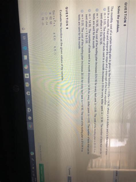 Solved QUESTION 20 Use A Calculator With A Y Key Or A Key Chegg Com