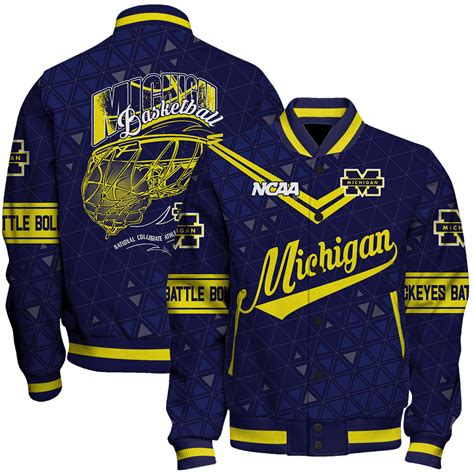 Michigan Wolverines Ncaa Basketball Go Blue Be Bold 3d Unisex Varsity