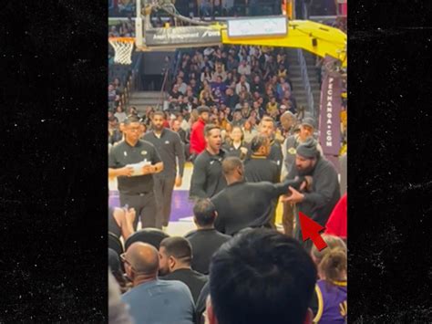 Lebron James Shoves Overzealous Fan Who Rushed Bench