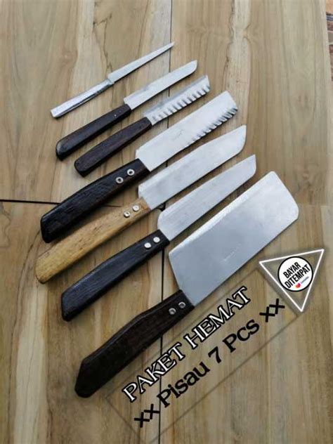 Pisau Dapur 7 Set Pisau Daging Stainless Pisau Iris Tajam Pisa Dapur Pisau Buah Lazada