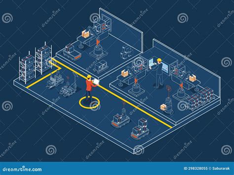 3d Isometric Smart Warehouse Management System With Warehouse Simulation Logistics Flexibility