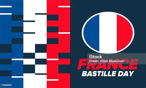 프랑스에서 바스티유의 날 7월 14일 매년 열리는 전국 해피 홀리데이 프랑스어 플래그 프랑스의 독립과 자유 애국적 요소 축제