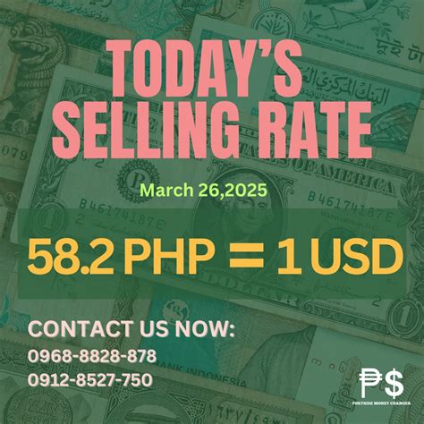 Portside 💲todays Selling Rate March 26 2025 💲 💵 1 Usd 582 Php 📞 Contact Us Now 0968