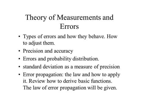 Theory Of Errors Pptx