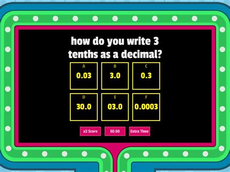 Math Gameshow Quiz