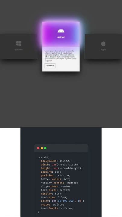 Css Card Animation Css Javascript Short Shorts Youtube