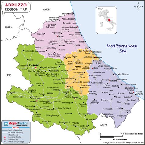 Abruzzo Region Maps Modern Map Abruzzo Region Italy Poster For Sale