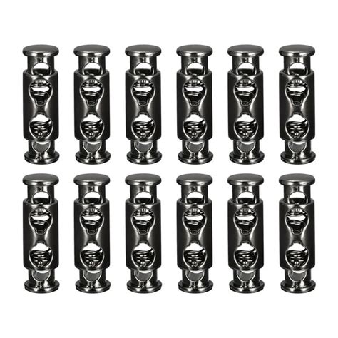 Uxcell 12pcs Metal Cord Locks End Spring Toggle Stopper Suitable For Drawstrings Bag Clothes
