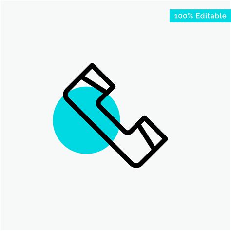 Call Contact Phone Telephone Turquoise Highlight Circle Point Vector Icon 19165975 Vector Art At