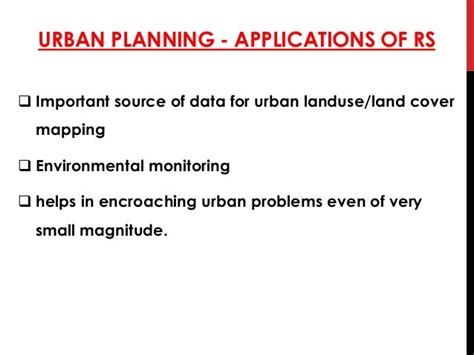 Application Of Gis And Rs In Urban Planning