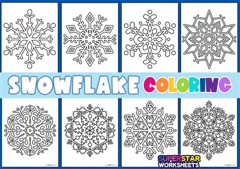 Colorful Snowflakes Printable