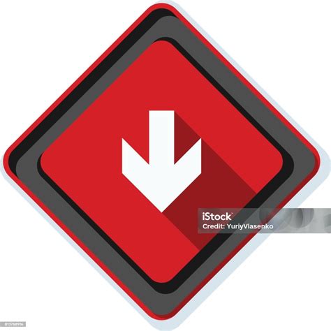Down Arrow Sign Illustration Stock Illustration Download Image Now