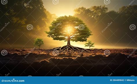 Tree Growth In Three Steps In Nature Stock Illustration Illustration Of Plant Yellow 284489842