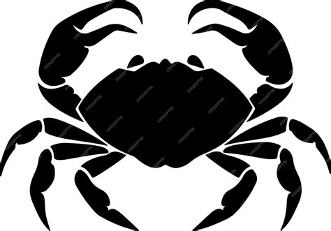 Premium Vector Crab Silhouette Vector Illustration White Background