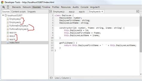 typescript debugging inside chrome browser