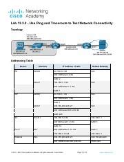 Lab Use Ping And Traceroute To Test Network Connectivity Pdf Lab Use Ping