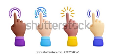 Computer Cursor Hand Click Icon Diverse Stock Illustration Shutterstock