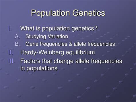 Ppt Population Genetics Powerpoint Presentation Free Download Id3948270