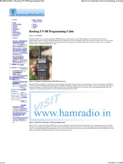 Hamradioindia Baofeng Uv 5r Programming Cable Pdf Device Driver Computer Engineering