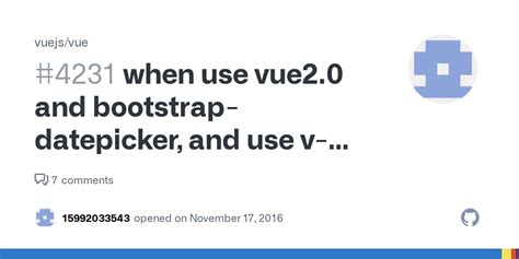 When Use Vue20 And Bootstrap Datepicker And Use V Model Can Not Get The Date Value · Issue