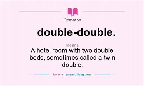 what does double double mean definition of double double double