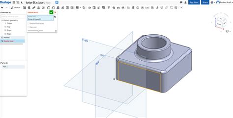 How To Delete Faces From An Import Solidworks Or Iges Onshape