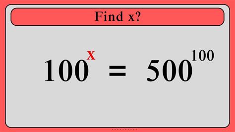 Nice Exponent Math Simplification Find The Value Of X Youtube