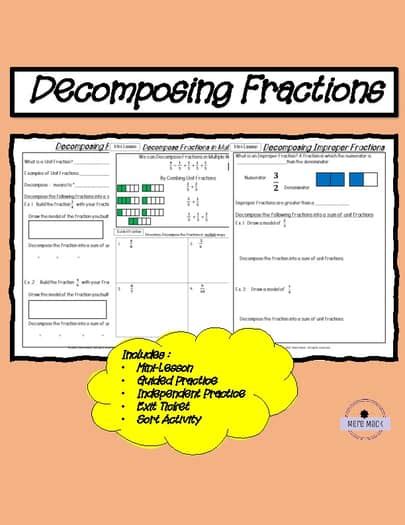 Decomposing Fractions By Mere Mack Tpt