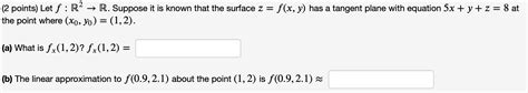 solved 2 points let f r r suppose it is known that the