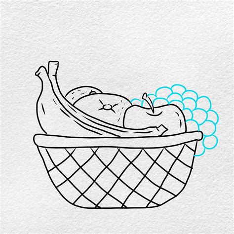 Fruit Basket Pencil Drawing