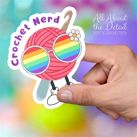 Crochet Sticker Crochet Nerd Sticker Yarn Lover T Idea For Crochet Yarn Ball Sticker Crochet