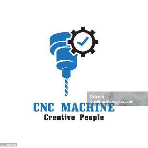 Cnc 선반 기계 로고 컴퓨터 수치 제어 현대 3d 절단 기술 디자인 제조 산업 절단 이 로고는 Cnc 절단 Maschines