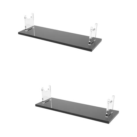 2 Pieces Display Shelves Shelf Collection Stand Decorative Acrylic Sword