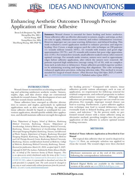 Pdf Enhancing Aesthetic Outcomes Through Precise Application Of