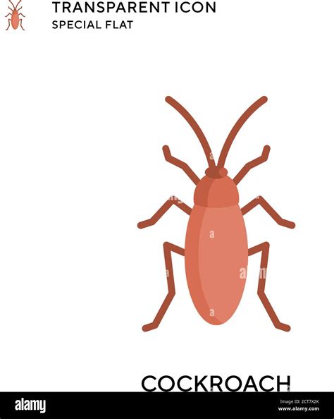 Cockroach Vector Icon Flat Style Illustration Eps 10 Vector Stock
