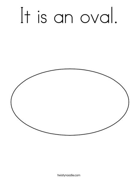 Oval Shape Coloring Pages