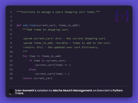tran kenneth s solution for mecha munch management in python on exercism