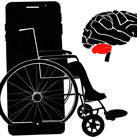 Wheelchair Brain And Mobile Control Graphic · Creative Fabrica