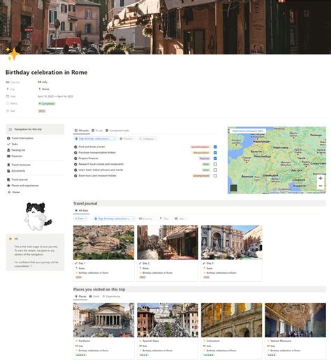 Travel Planner Notion Template Notion Itinerary Template Travel Organizer Notion Templates 2023