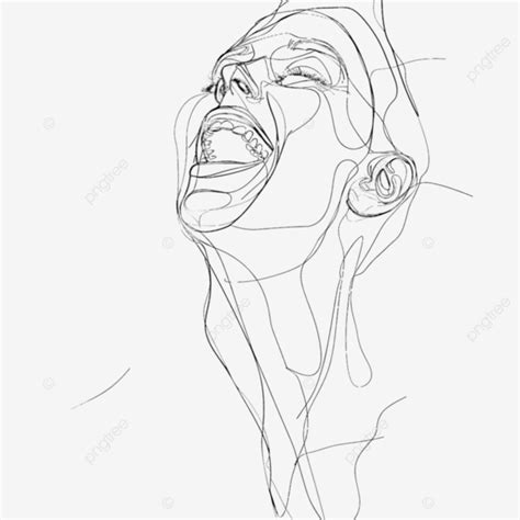 연속 선 추상 얼굴 얼굴 추상적인 마디 없는 Png 일러스트 및 이미지 에 대한 무료 다운로드 Pngtree