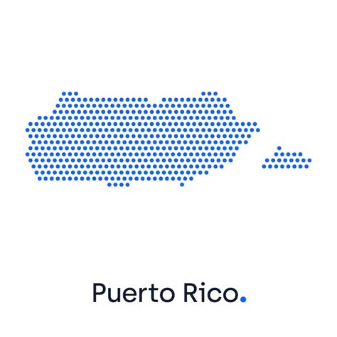 Premium Vector Puerto Rico Vector Dot Map Design
