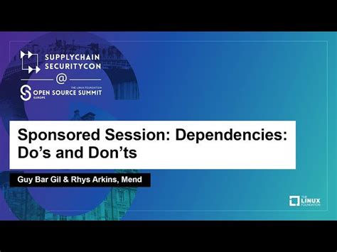 free video dependencies do s and don ts managing application
