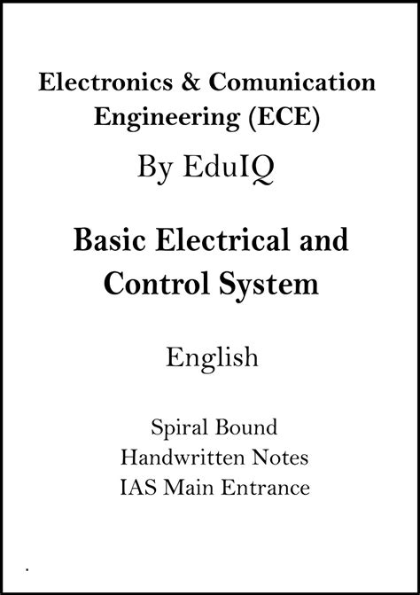 Made Easy Ece Basic Electrical And Control System Engineering Optional