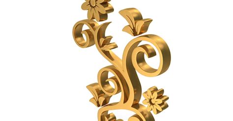 Gold Floral Elements 3d Incl Gold And Decorative Envato Elements