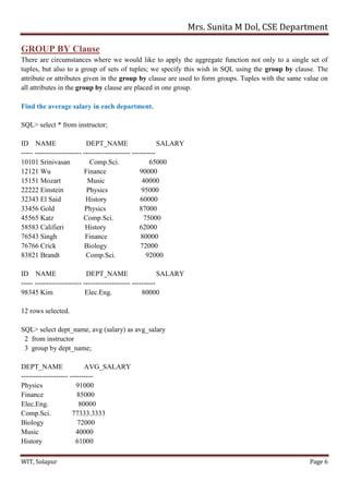 Aggregate Functions Pdf