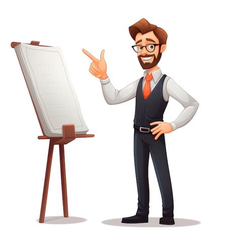 Свободная векторная иллюстрация учителя Премиум Ai сгенерированное изображение