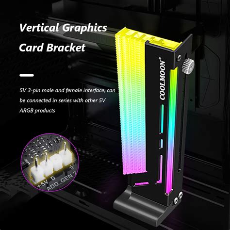 COOLMOON CM-GH2 Graphics Card Bracket Color luminescent light source ...