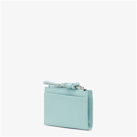 Ff Diamonds Zip Card Case Selleria Light Blue Fendi