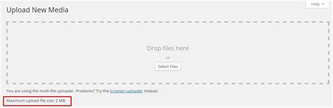 Increase Upload Max File Size Limit From MB