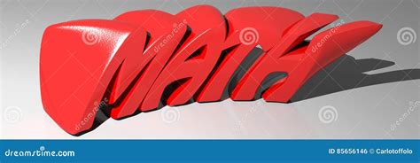 Math Red Stock Illustration Illustration Of Skills Theory 85656146